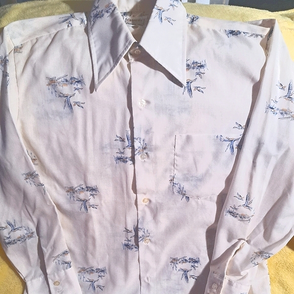 Cascade Sport | Shirts | Vintage Ducks Flying Mens Collared Shirt ...